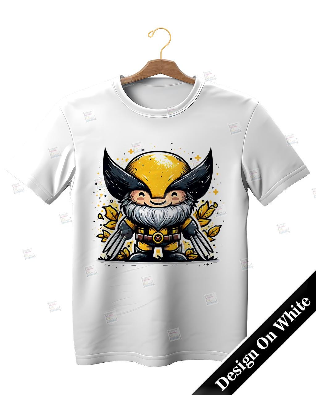 PNG Gnome in Wolverine Costume Clipart Comic Book Style Autumn Gnome ...