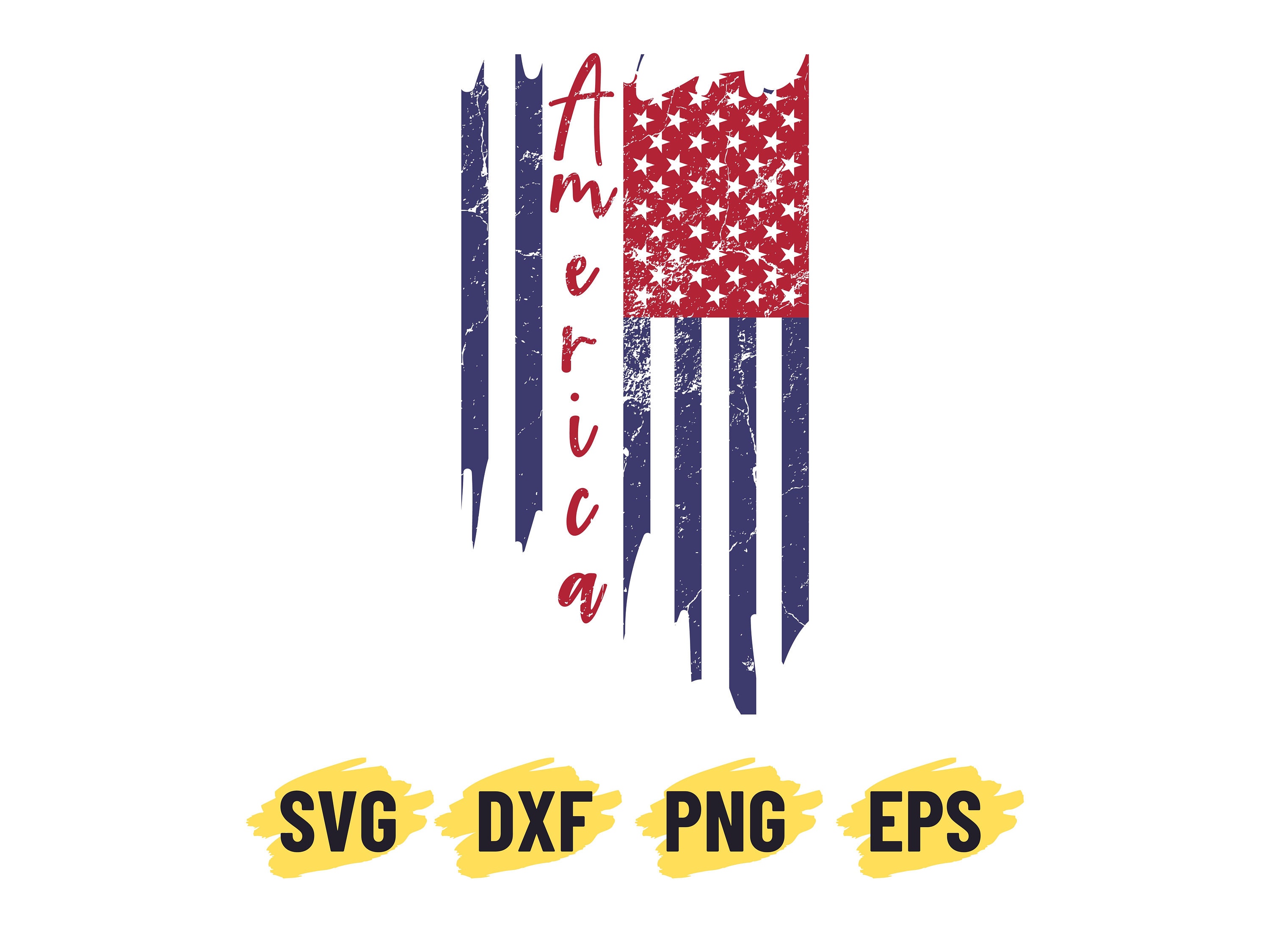 SVG American Flag Distressed USA Flag Cut Files 4th of July - Etsy