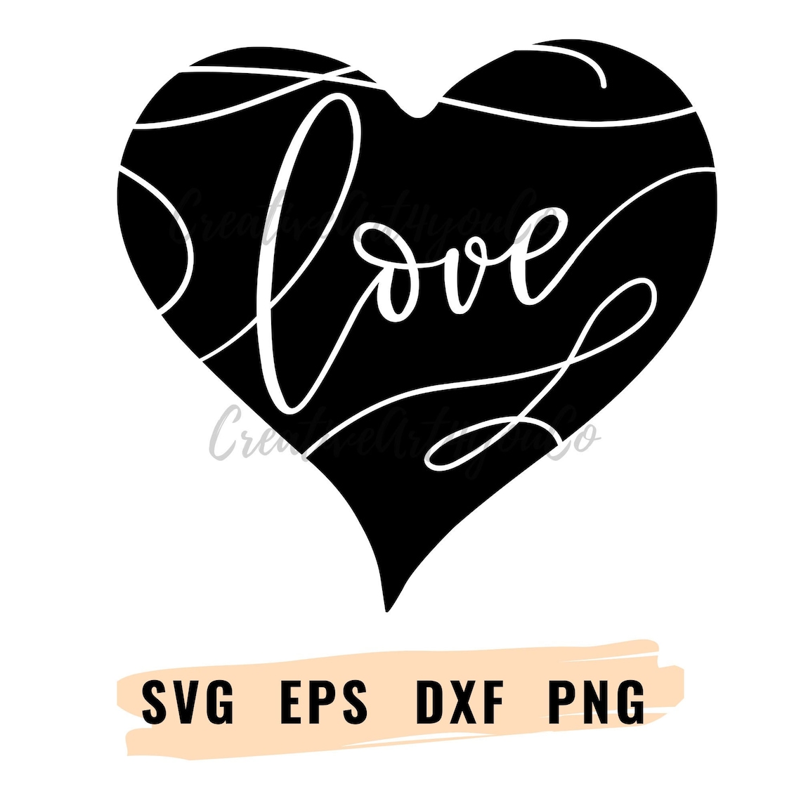 Black Heart SVG File Love in Heart Svg Files for Cricut and - Etsy