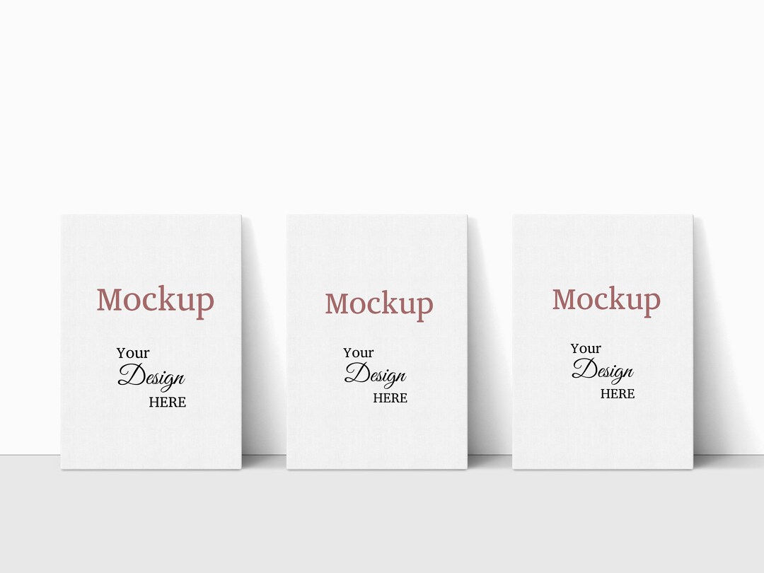 A4 Size Multiple Canvas Mockup, Gallery Canvas Mockups PSD, Vertical Canvas, Digital Download - Etsy