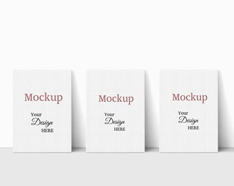 A4 Size Multiple Canvas Mockup, Gallery Canvas Mockups PSD, Vertical ...