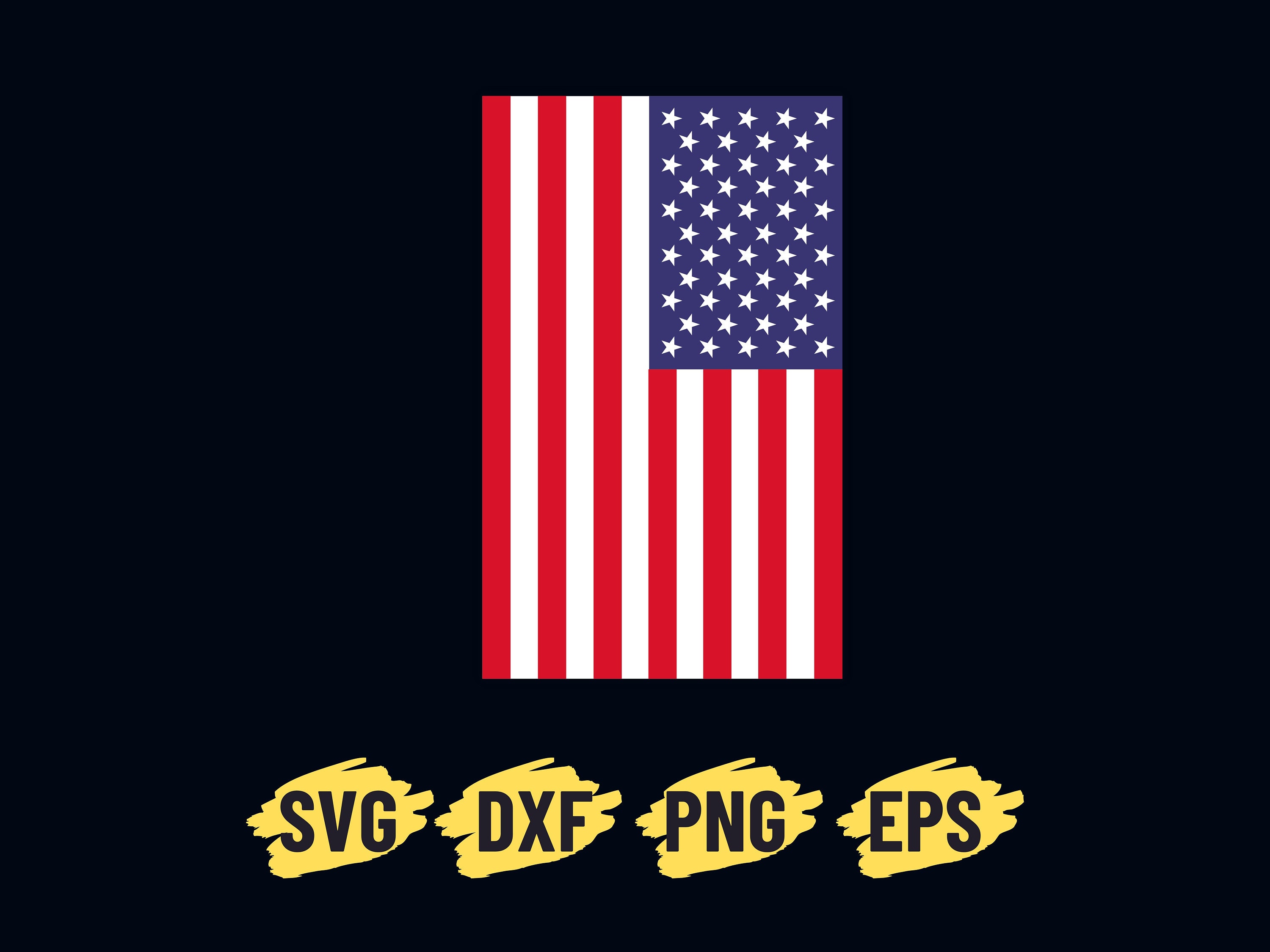 SVG Solid American Flag, Solid USA Flag Cut Files, 4th of July Svg ...