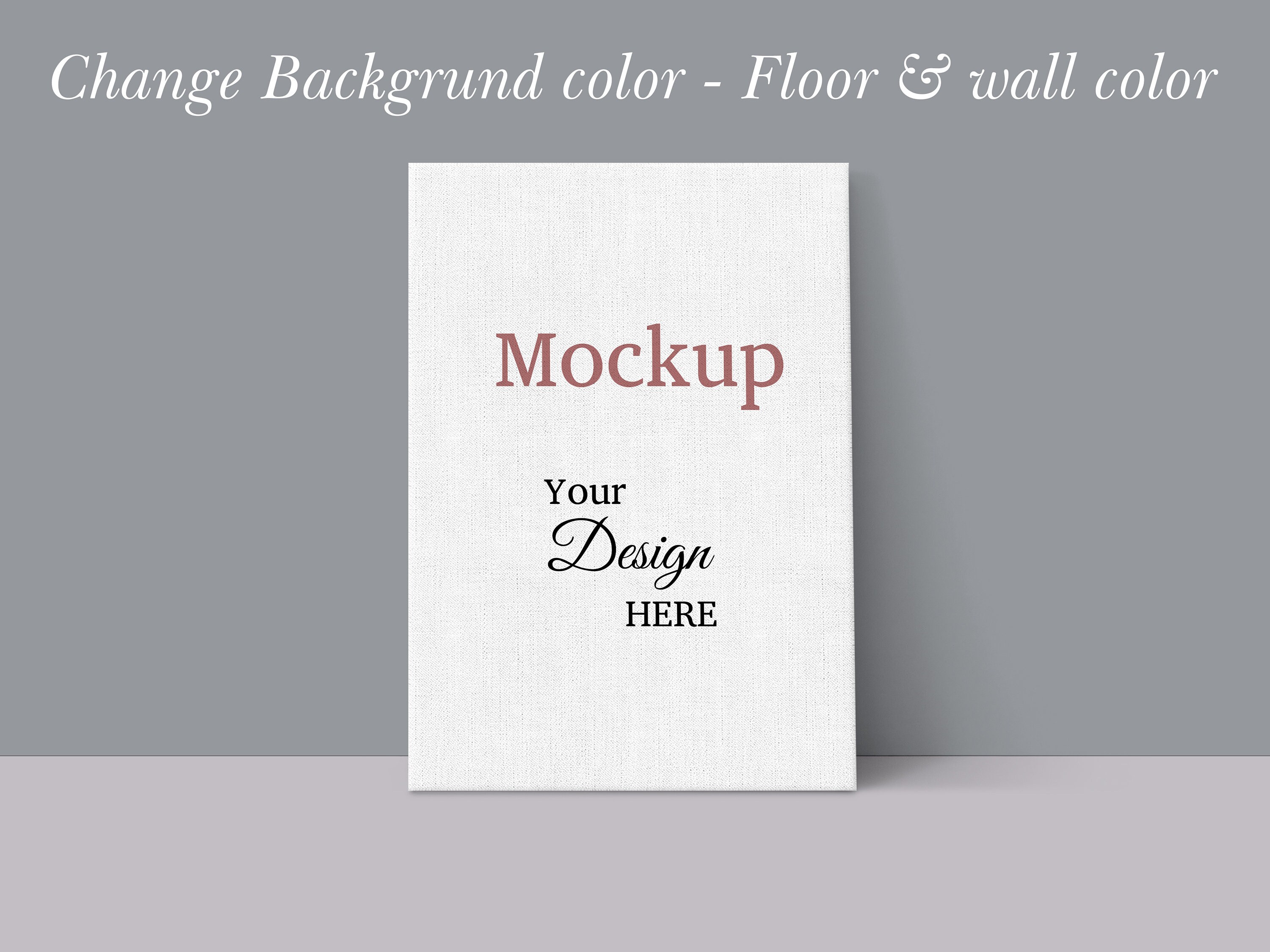 Empty Canvas Mockup, Canvas Mockups PSD, A4 Standing Canvas, Digital ...