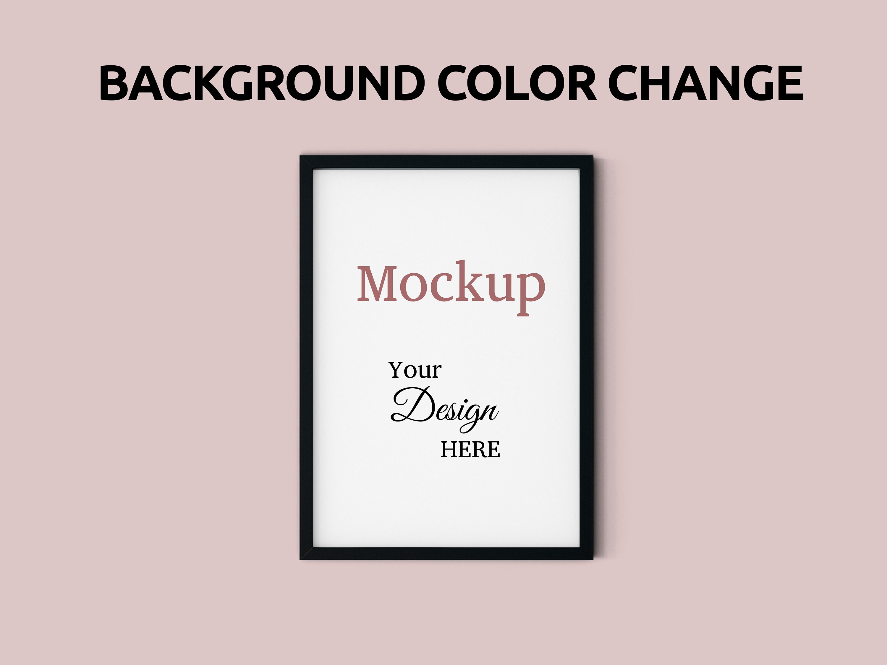 A4 Size 2 Frames Mockup, Frame Mockups PSD, Vertical Frames, Digital ...