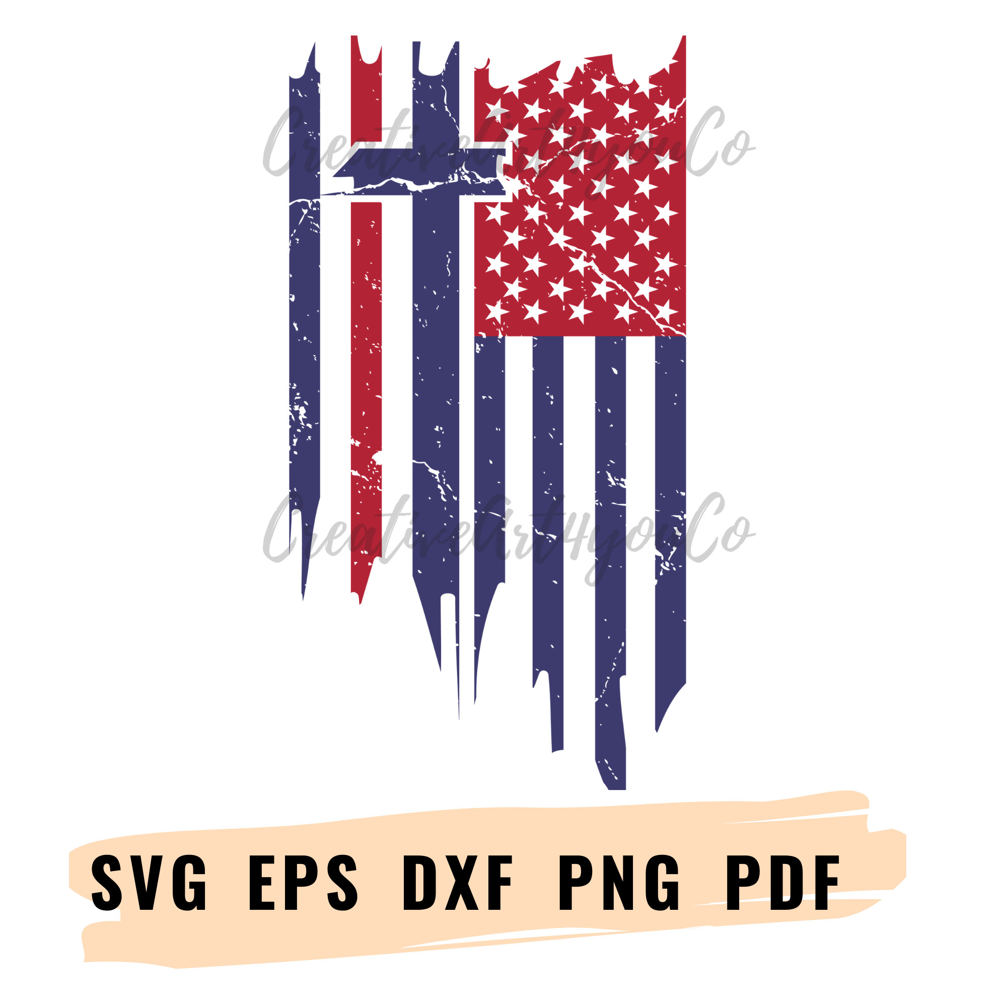 SVG American Flag, Distressed USA Flag Cut Files, 4th of July Svg ...