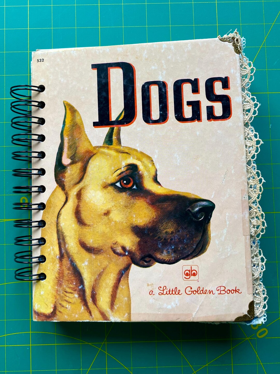 DOGS, a ''little Golden Book'' Junk Journal for Dog Lovers. Measures 6 ...