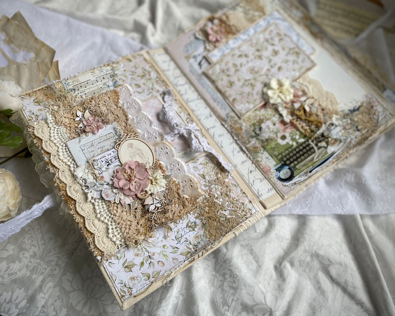 Handmade Scrapbook Album in Vintage Style - Scrapbook Album - Vintage ...