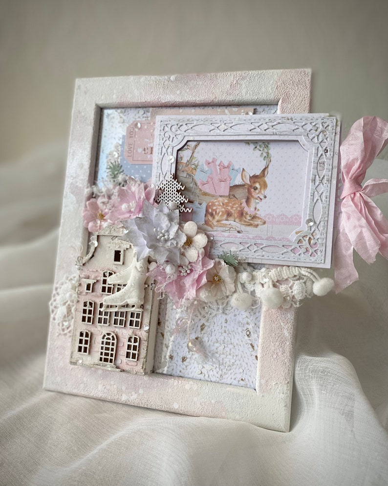 Handmade Scrapbook Christmas Frame Gift - Frames - Home Decor ...