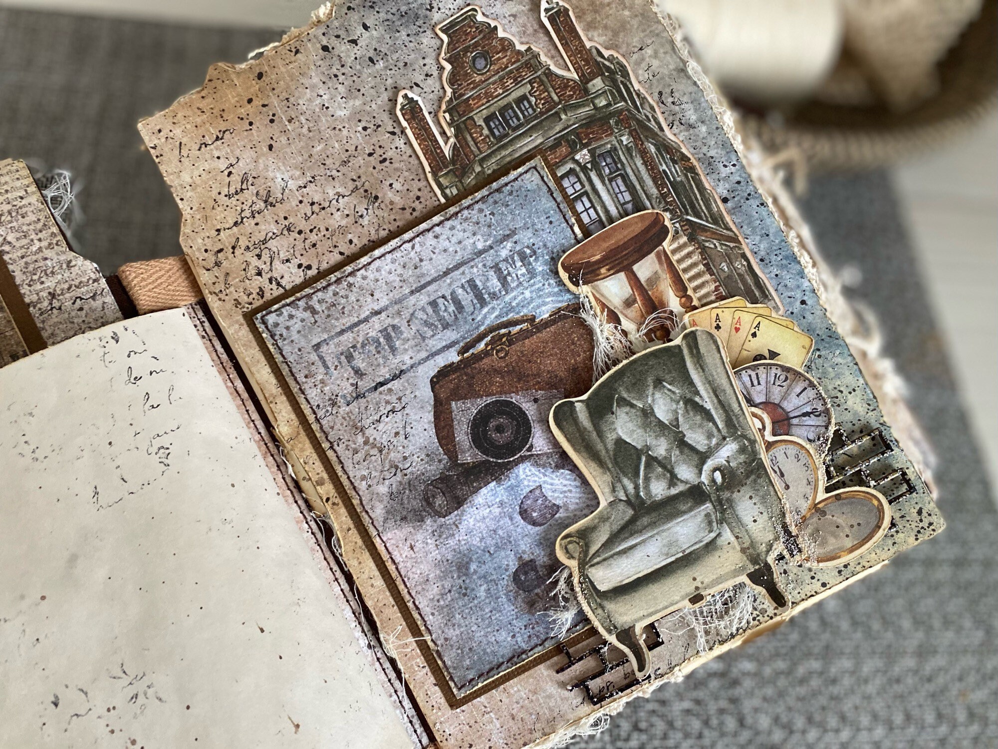 Scrapbook Man Album in Vintage Style Vintage Style Sherlock Style Album ...