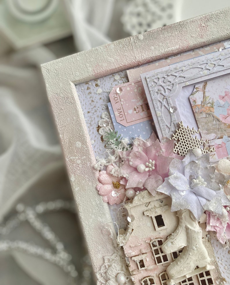 Handmade Scrapbook Christmas Frame Gift - Frames - Home Decor ...