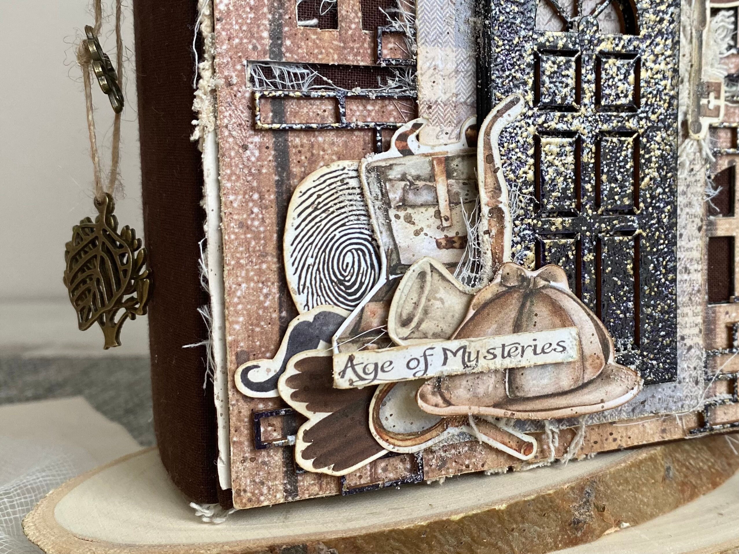 Scrapbook Man Album in Vintage Style Vintage Style Sherlock Style Album ...