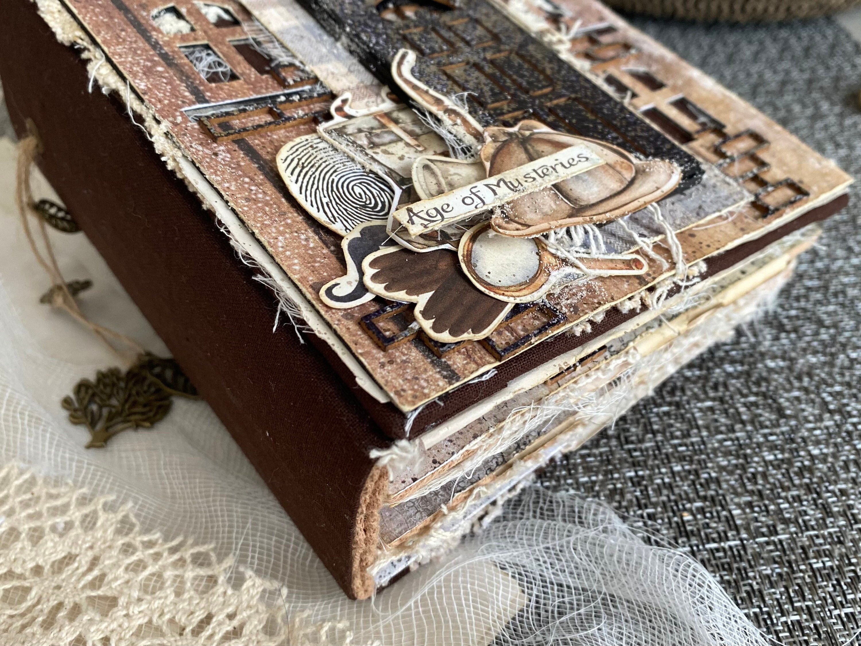 Scrapbook Man Album in Vintage Style Vintage Style Sherlock Style Album ...