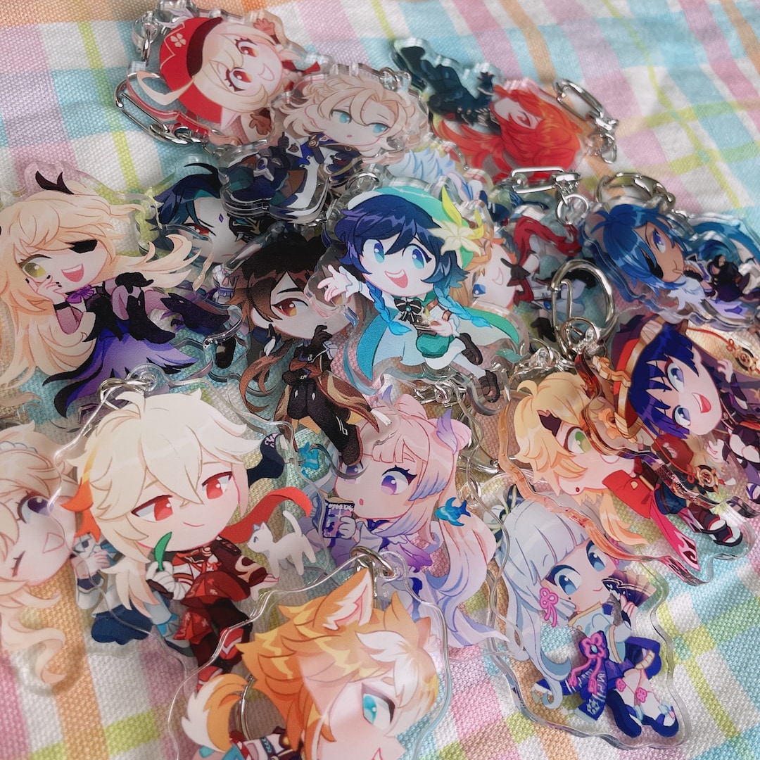 Genshin Impact Keychains - Etsy