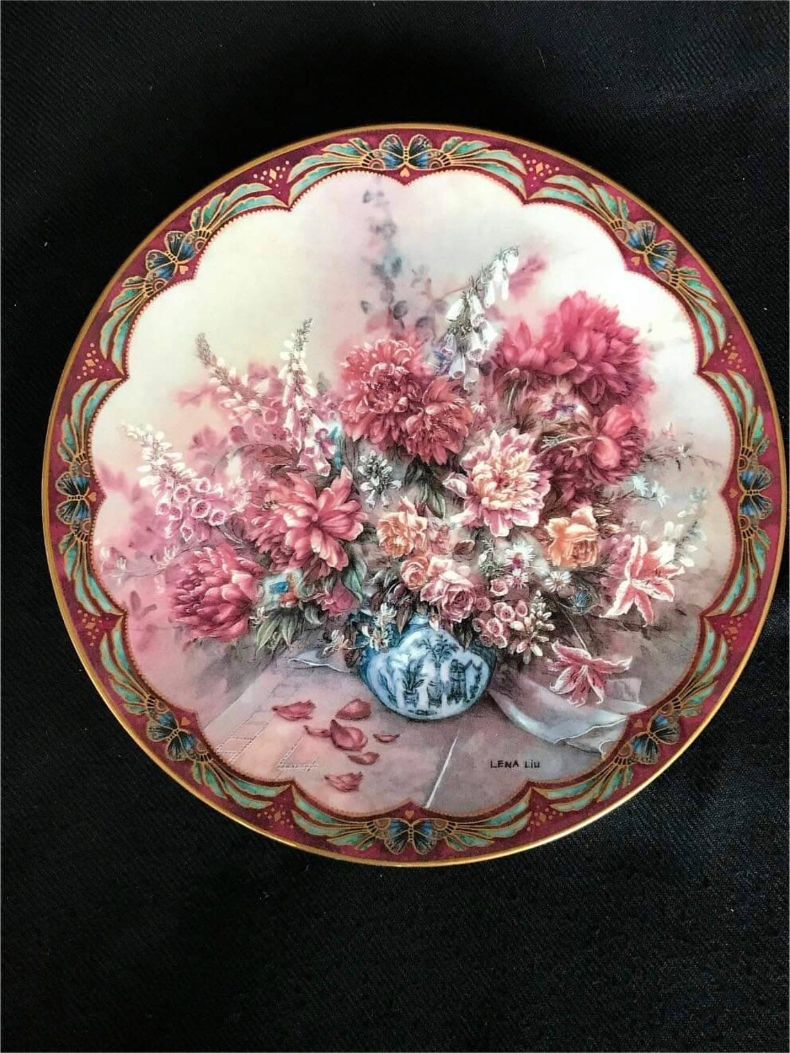 4 Pieces Vintage Lena Liu Plate Flowers Pretty Decor Bradex - Etsy