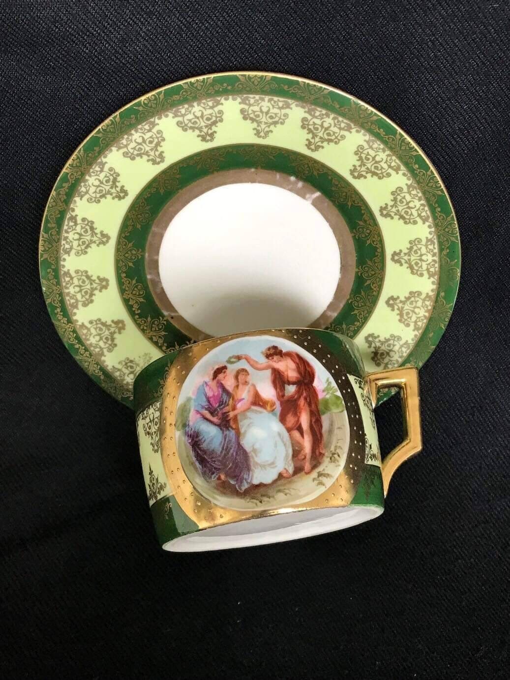 Royal Vienna Signed Antique Tea Cup and Saucer With Fragonard Decorated ...