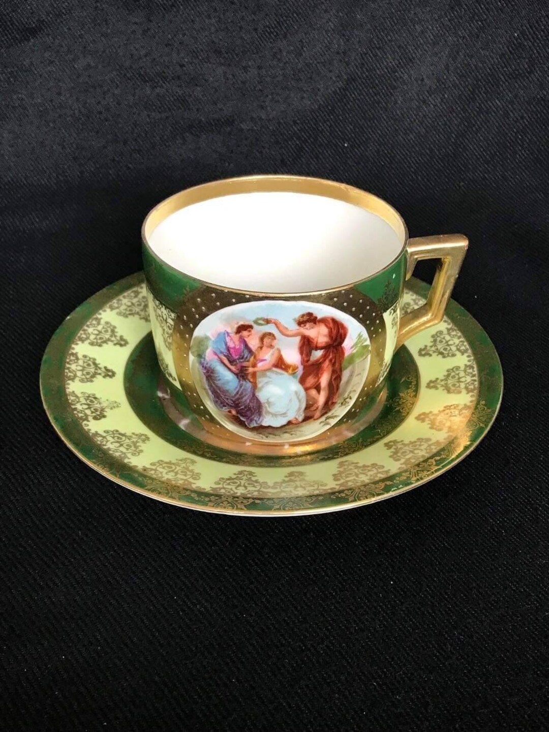 Royal Vienna Signed Antique Tea Cup and Saucer With Fragonard Decorated ...