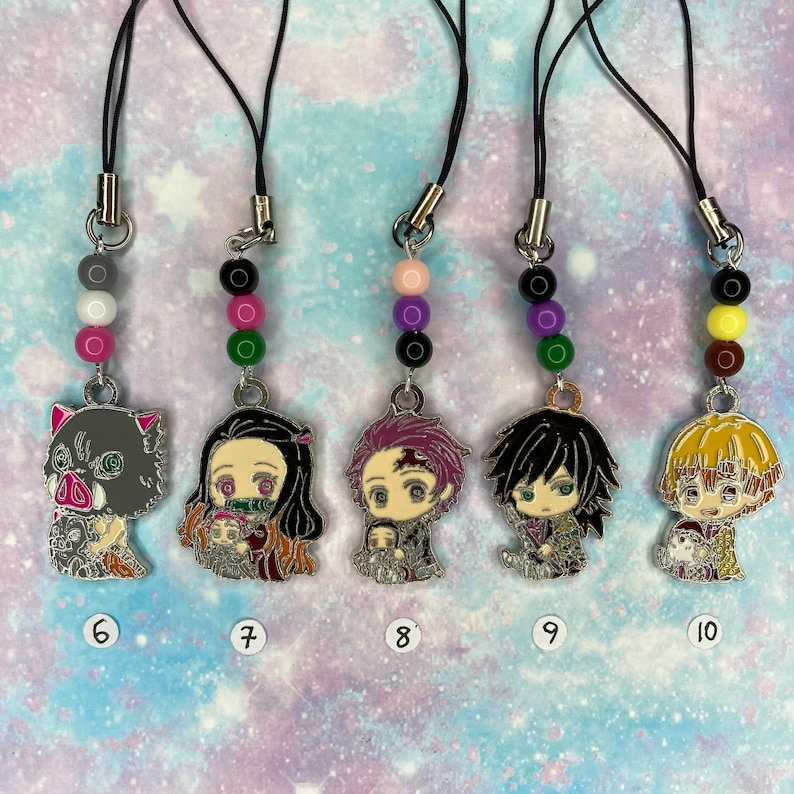 ANIME DEMON SLAYER Inspired Phone Charms Kimetsu No Yaiba Bag Charm ...