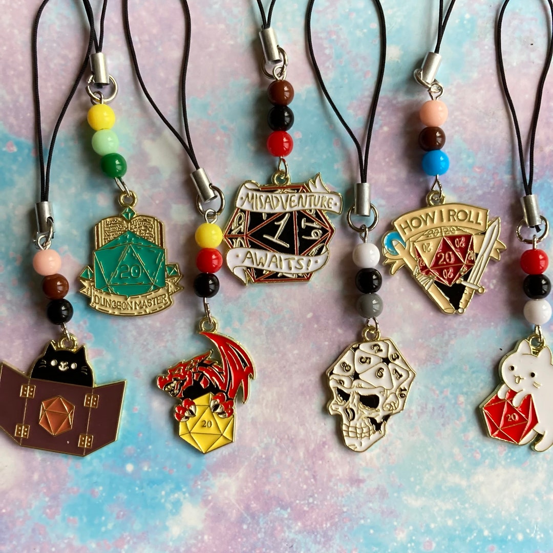 D&D Dnd Dungeons and Dragons Inspired Phone Charms Roll Play Dice Game ...