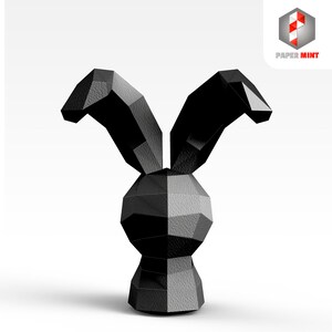 Printable DIY Papercraft Bunny 3D DIY Paper Model Minimalist | Etsy