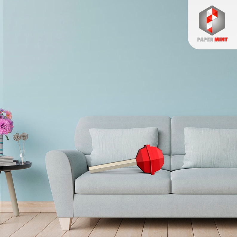 Big Lollipop Printable DIY Papercraft Paper Model 3D DIY Low Poly Art ...