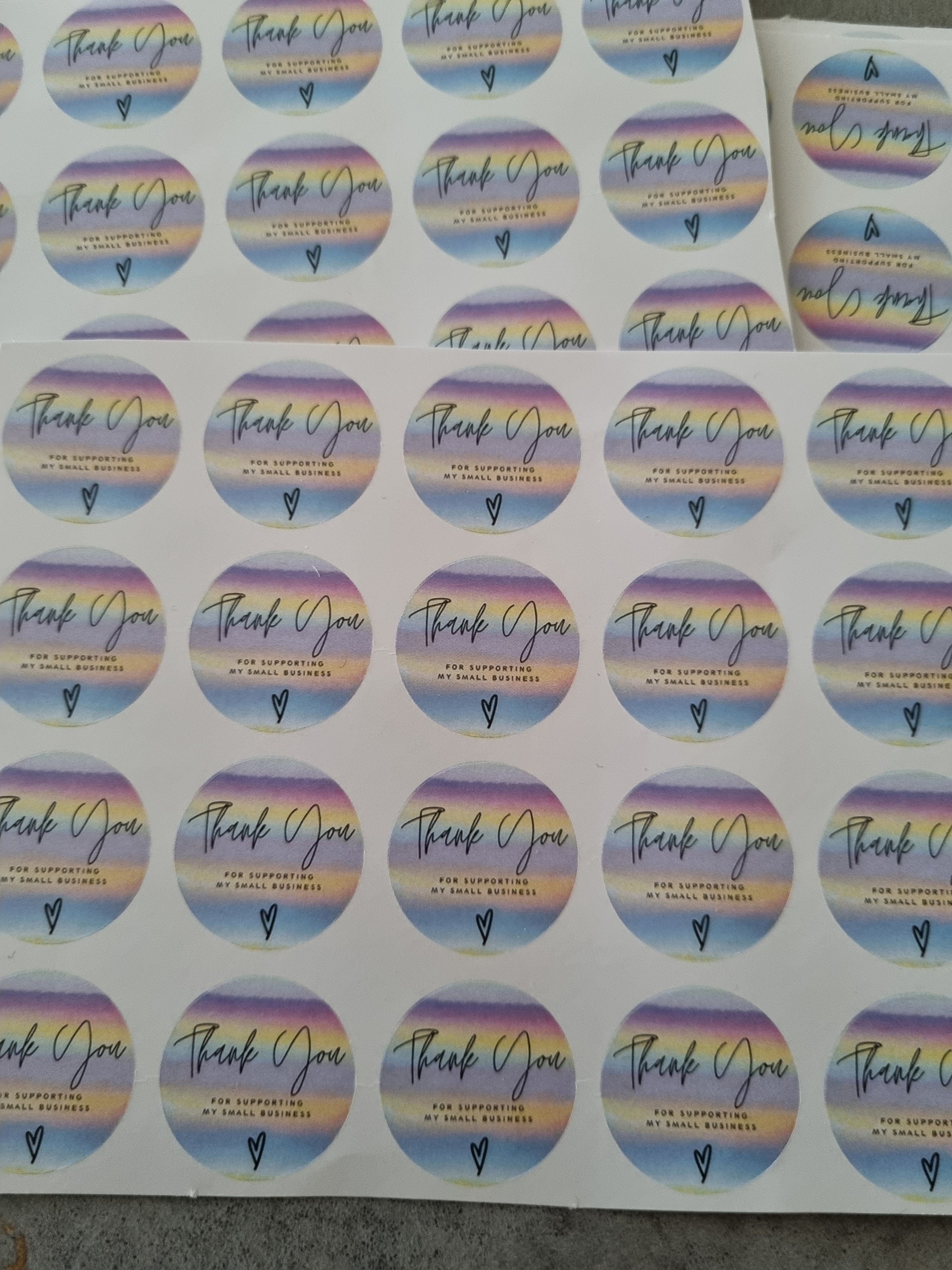 50 Pcs Sticker, Thank You Sticker, Logo Sticker, Paper Sticker - Etsy