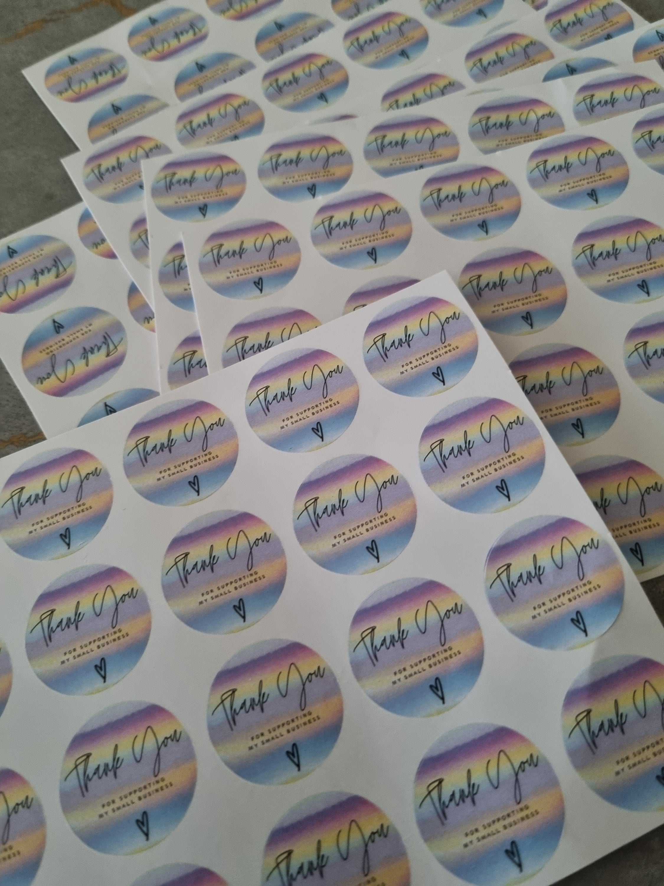 50 Pcs Sticker, Thank You Sticker, Logo Sticker, Paper Sticker - Etsy