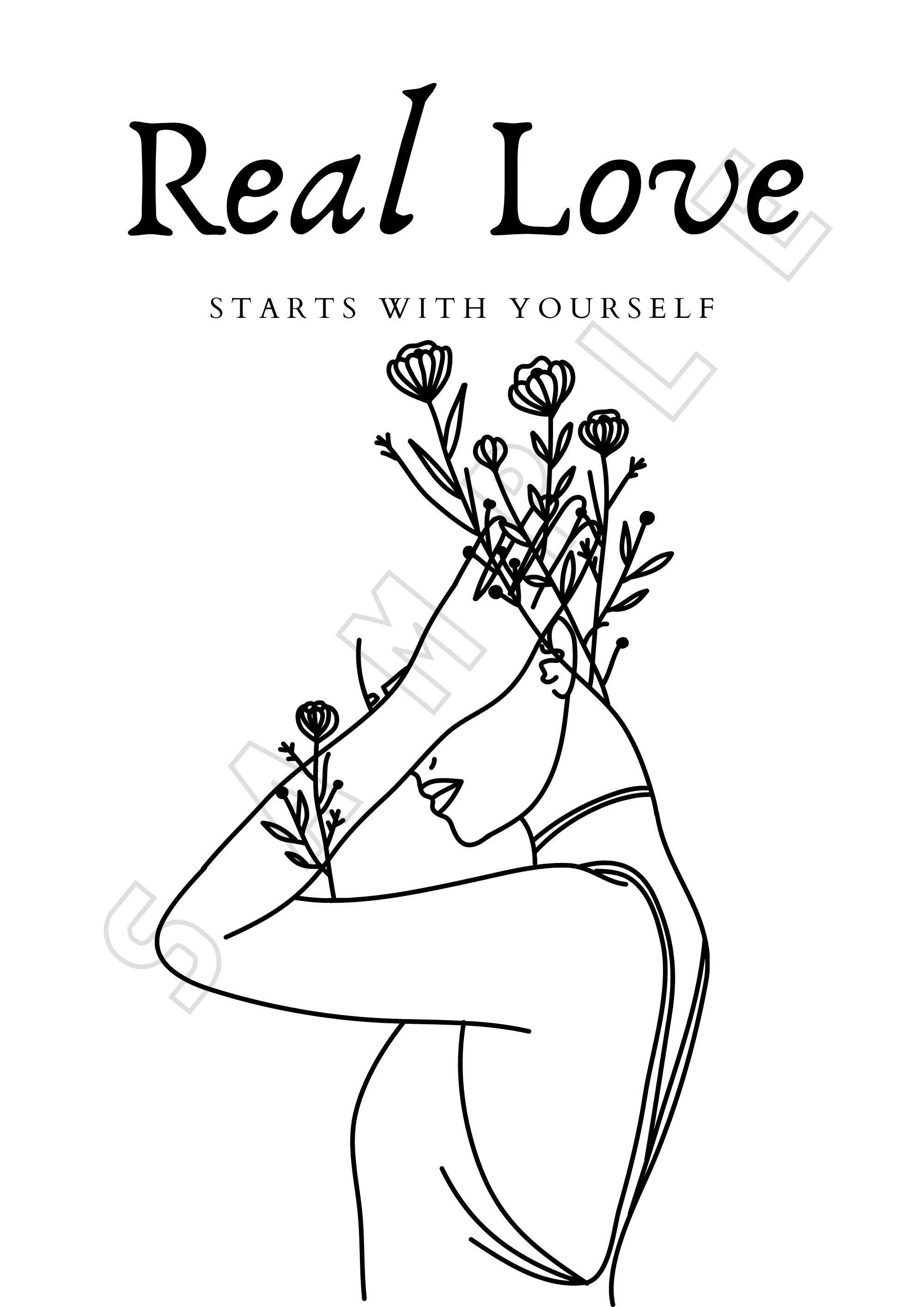 Coloring Pages - Self-love - PRINTABLE Coloring Sheets - Instant ...