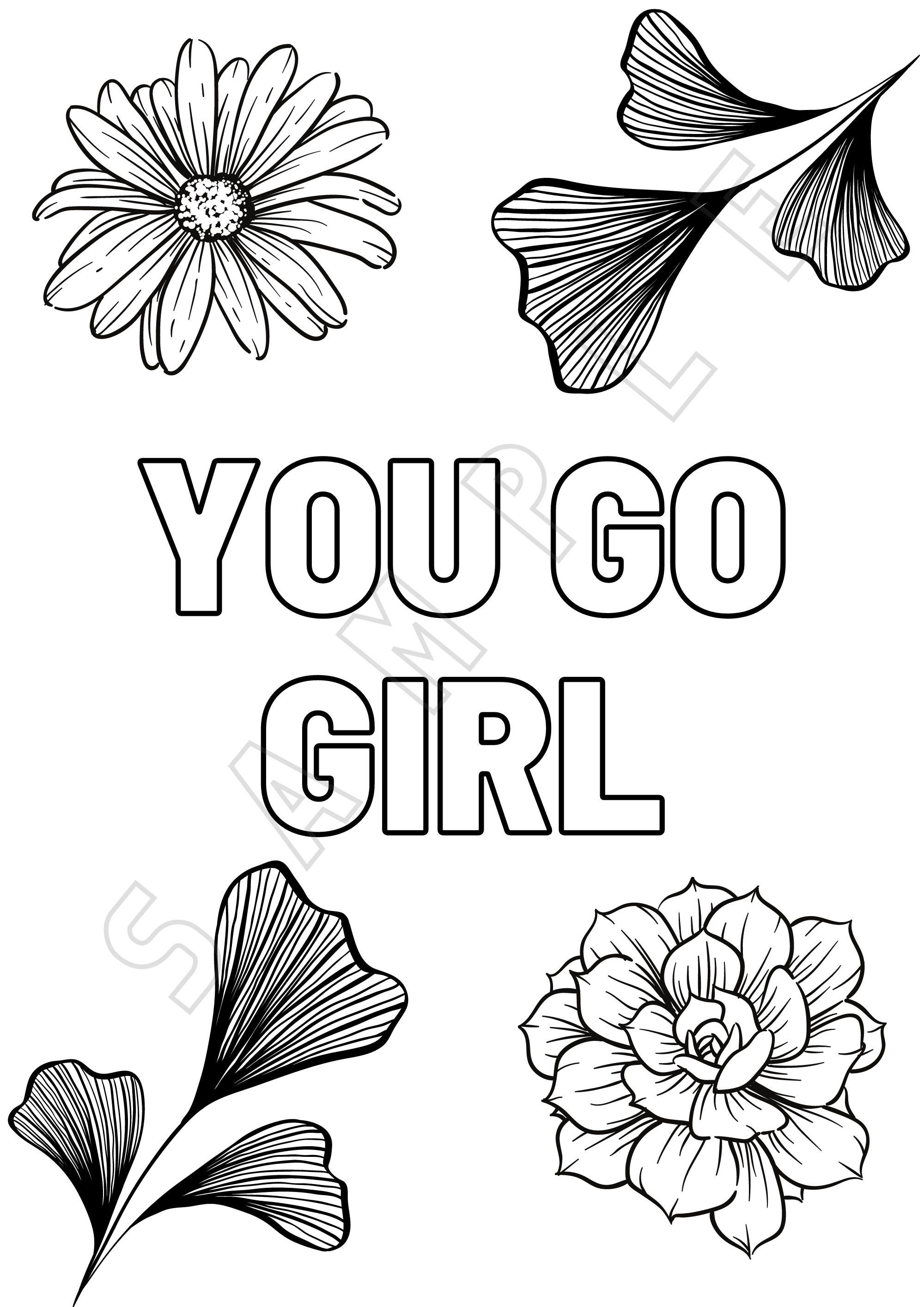 Coloring Pages Woman Empowerment PRINTABLE Coloring Sheets - Etsy