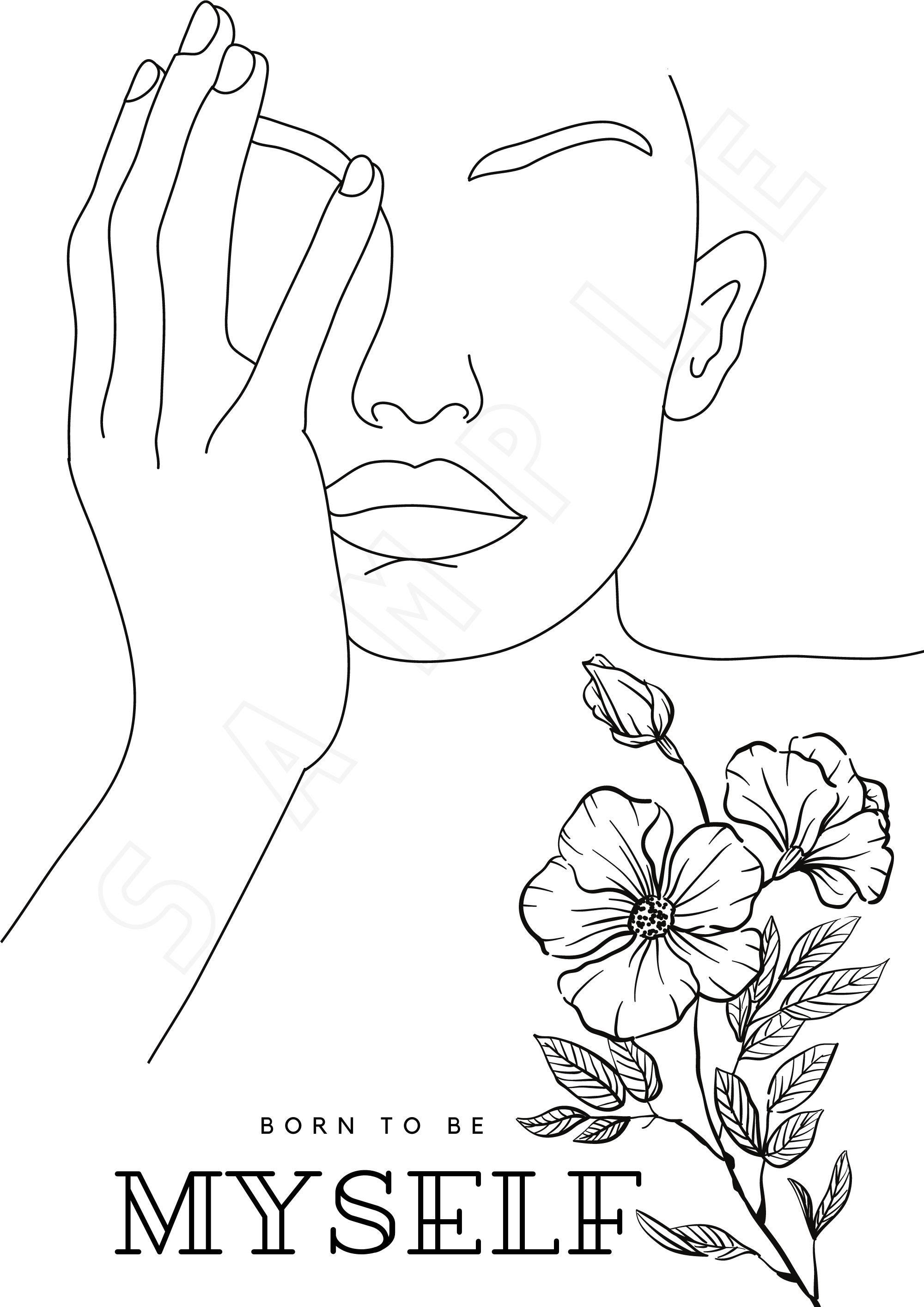 Coloring Pages - Self Love - PRINTABLE Coloring Sheets - Instant ...