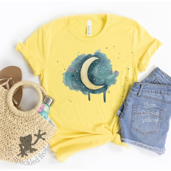 Celestial Stars Night Sky Shirt Moon T Shirt Spiritual Etsy