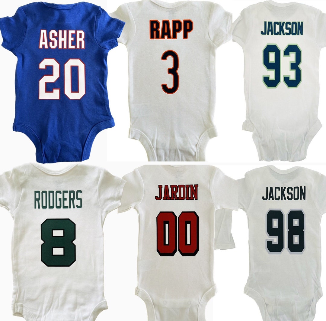 Customized Football Infant Outfit, Newborn FB Football Baby Shirt, Kids ...
