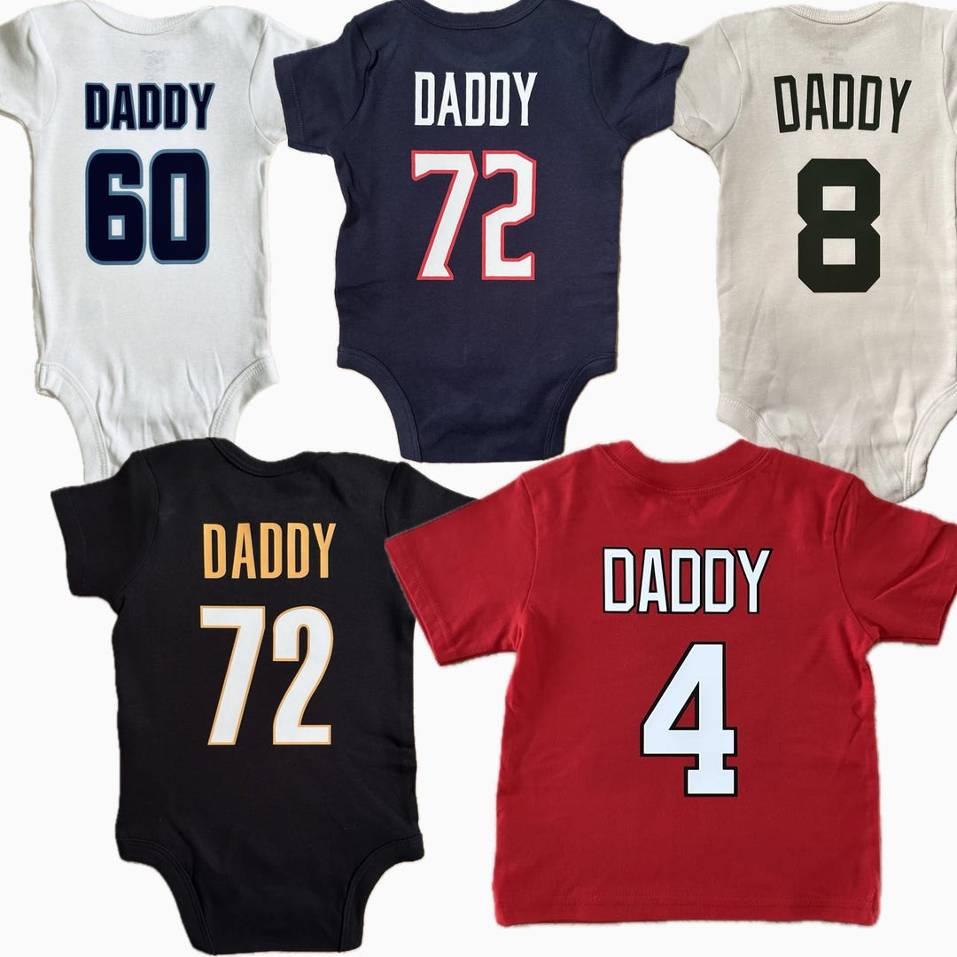 Custom Daddy Sports Team Baby Jersey Infant Football Daddy Baby Shirt ...
