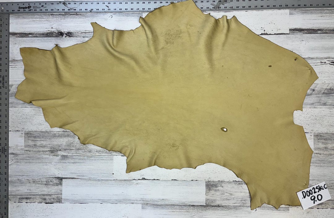 Deerskin, 9.0 Sqft, Deer Hide, Craft Grade Hide, 2-3OZ, Deer Buckskin ...