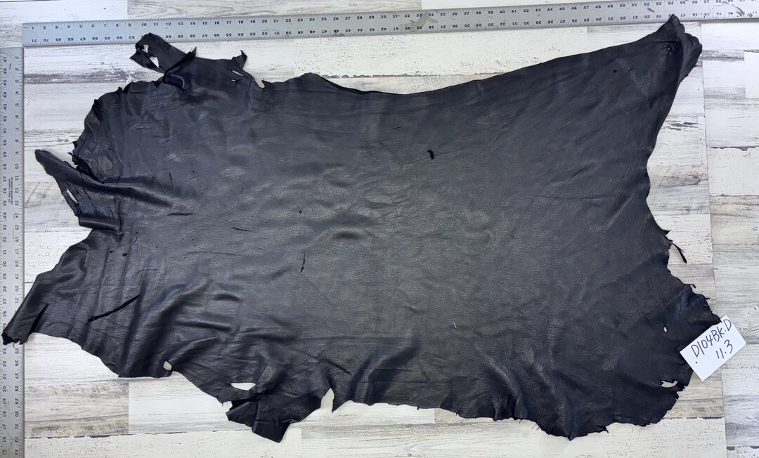 Deerskin, 11.3 Sqft, Black, 2-3oz, Craft Leather, Deer Buckskin, Made ...