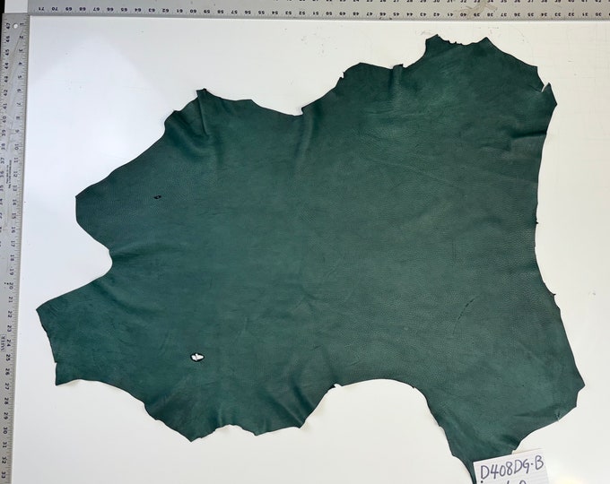Deerskin Leather, 6 Sqft, Beautiful Green Color, Deer Buckskin Hide, 2 ...