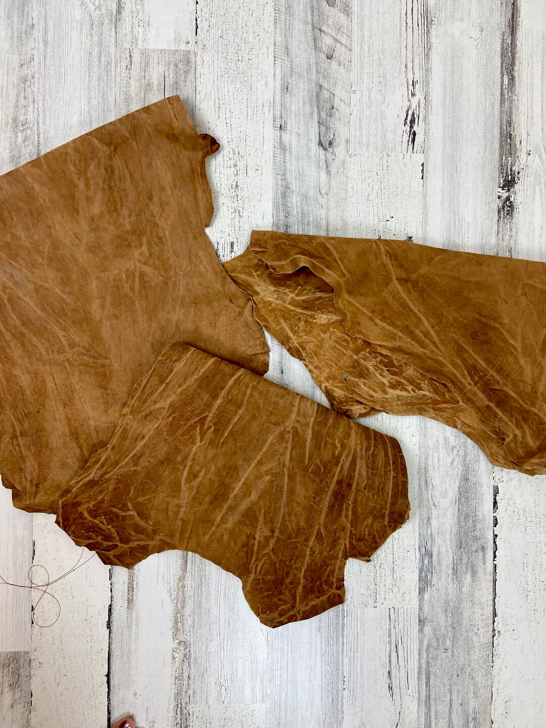 Set of 3 Goat Skins, Veg Tanned Goatskin, 2-3 Oz, Unique Leather Hides ...