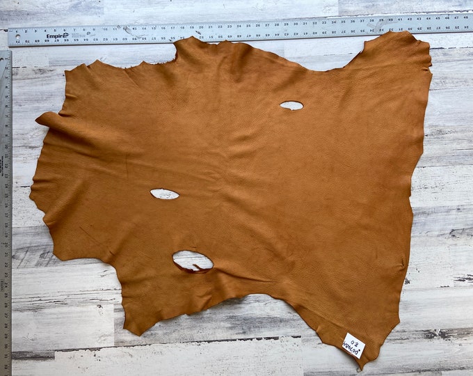 Deerskin Leather, 8.0 Sqft, Deer Hide, Craft Grade Hide, 2-3 Oz, Deer Buckskin, Beautiful Saddle ...