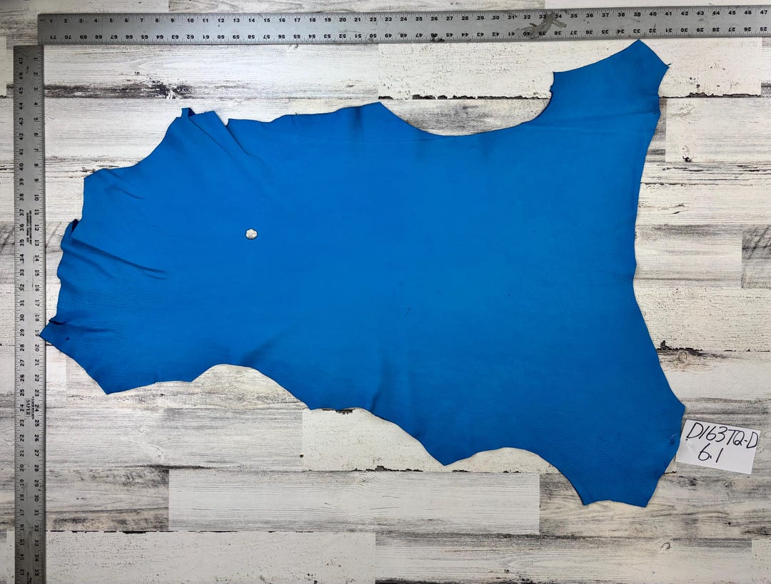 Deerskin, 6.1 Sqft, Turquoise, 2.5-3.0 Oz, Beautiful Hides, Leather ...