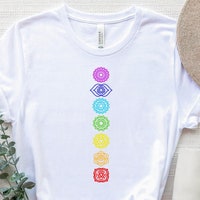 Seven Chakras T-shirt Chakra Tshirt Spiritual T-shirt Chakra ...