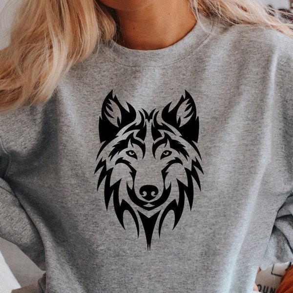Wolf Sweatshirt - Etsy