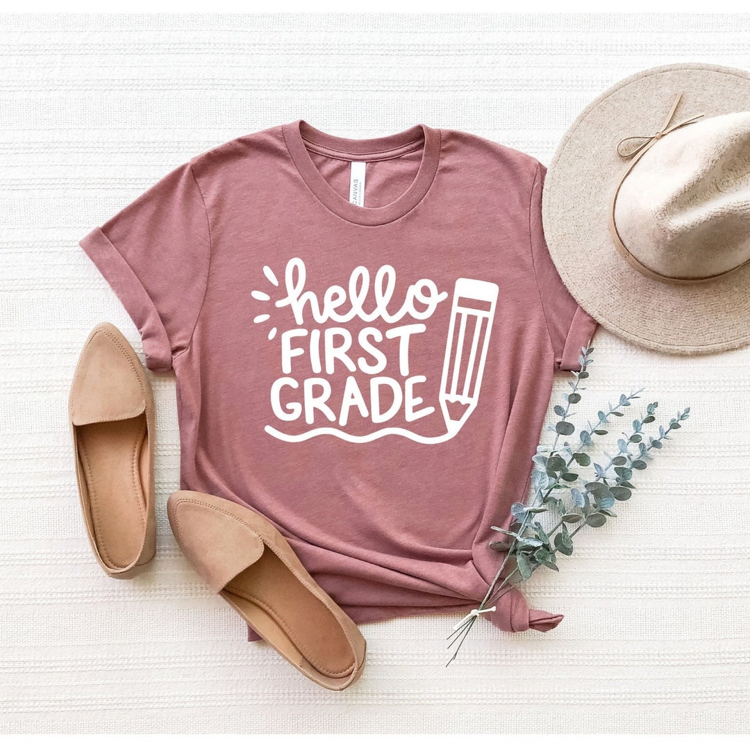 Cute First Grade Shirt, Hello First Grade T-shirt, 1st Grade Shirt ...