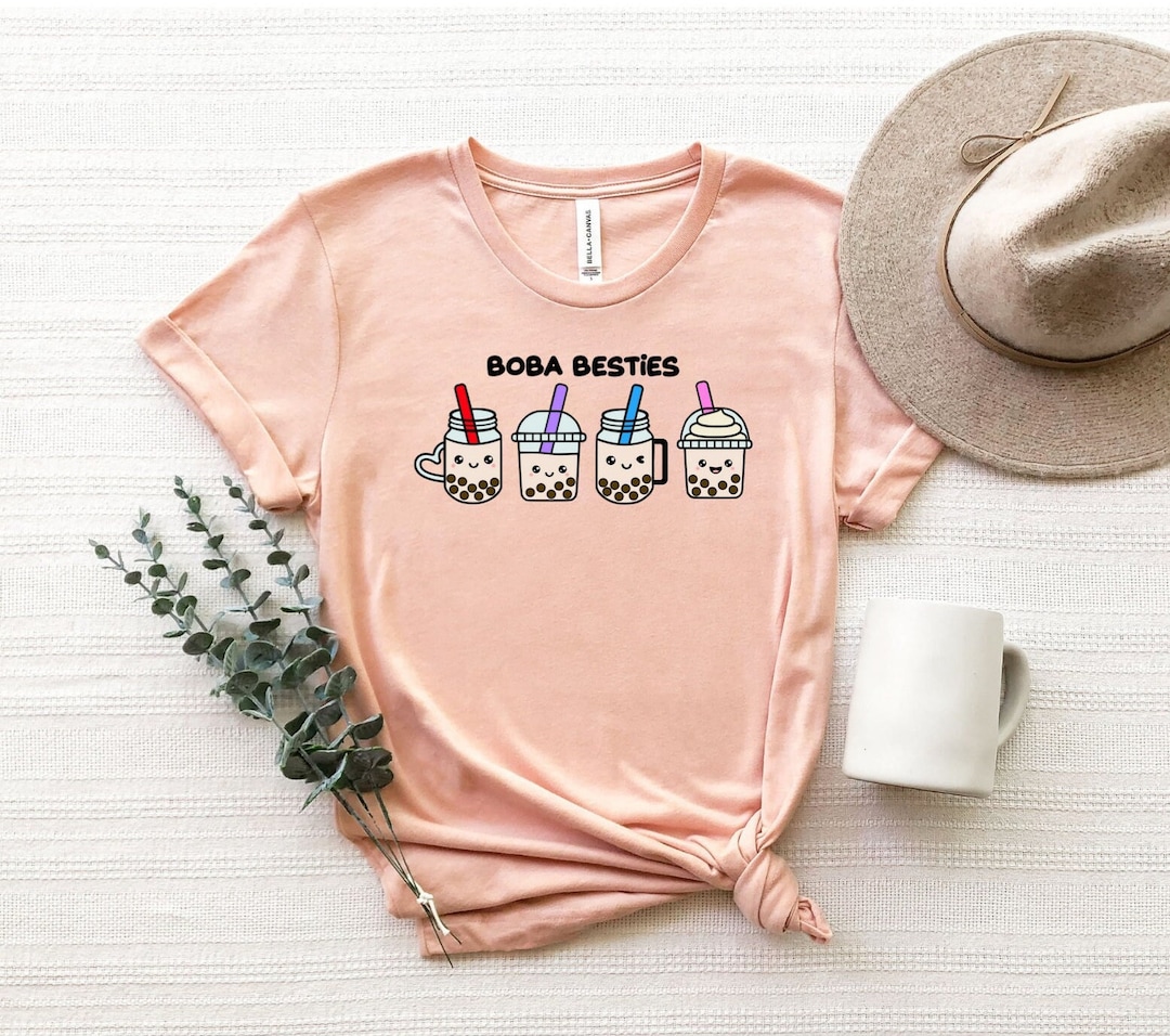 Boba Besties Shirt, Boba Tea Friends Shirt, Bubble Tea Lover Shirt ...