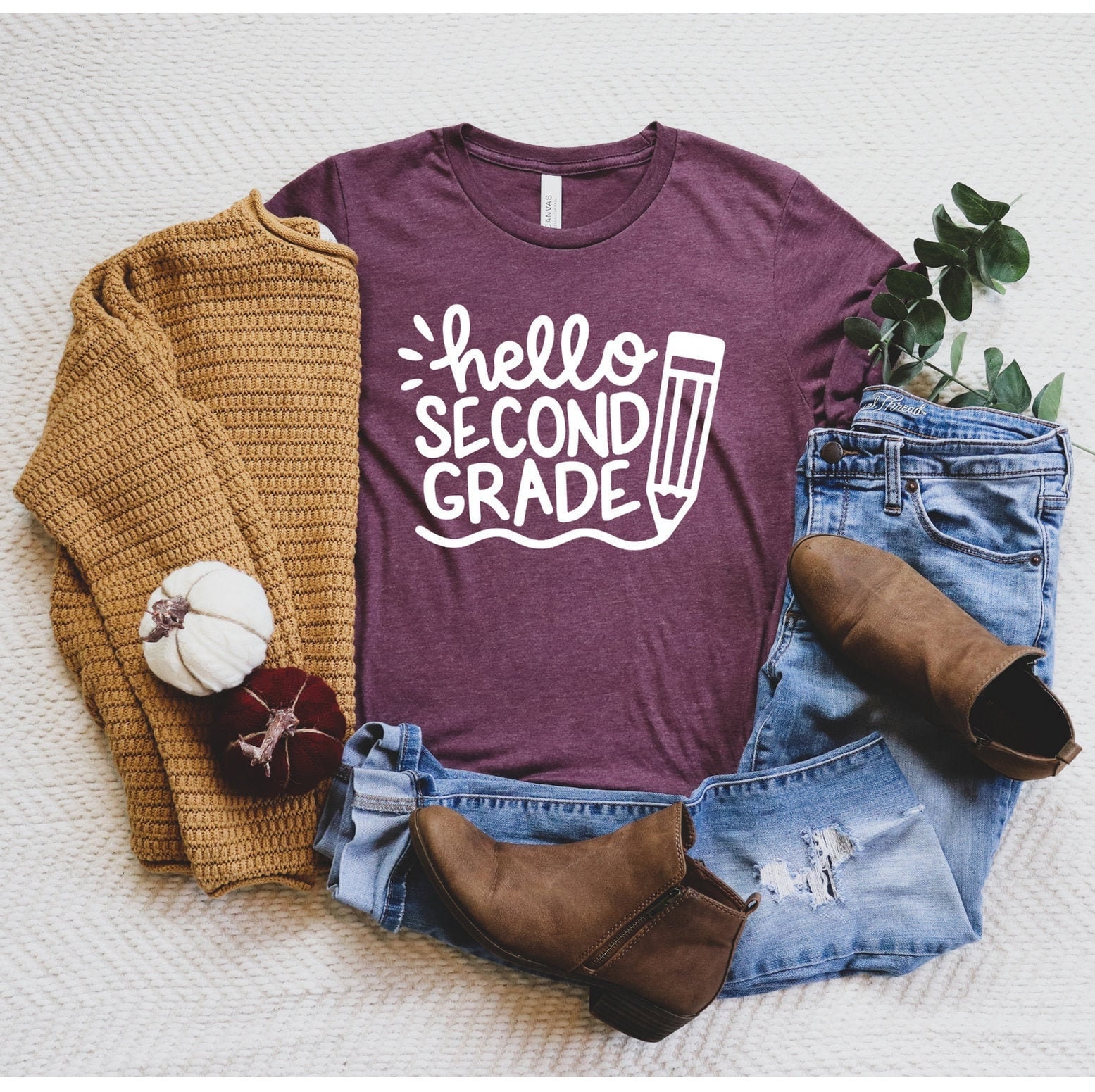 Back to School T-Shirt Cute Second Grade Shirt Hello Second | Etsy