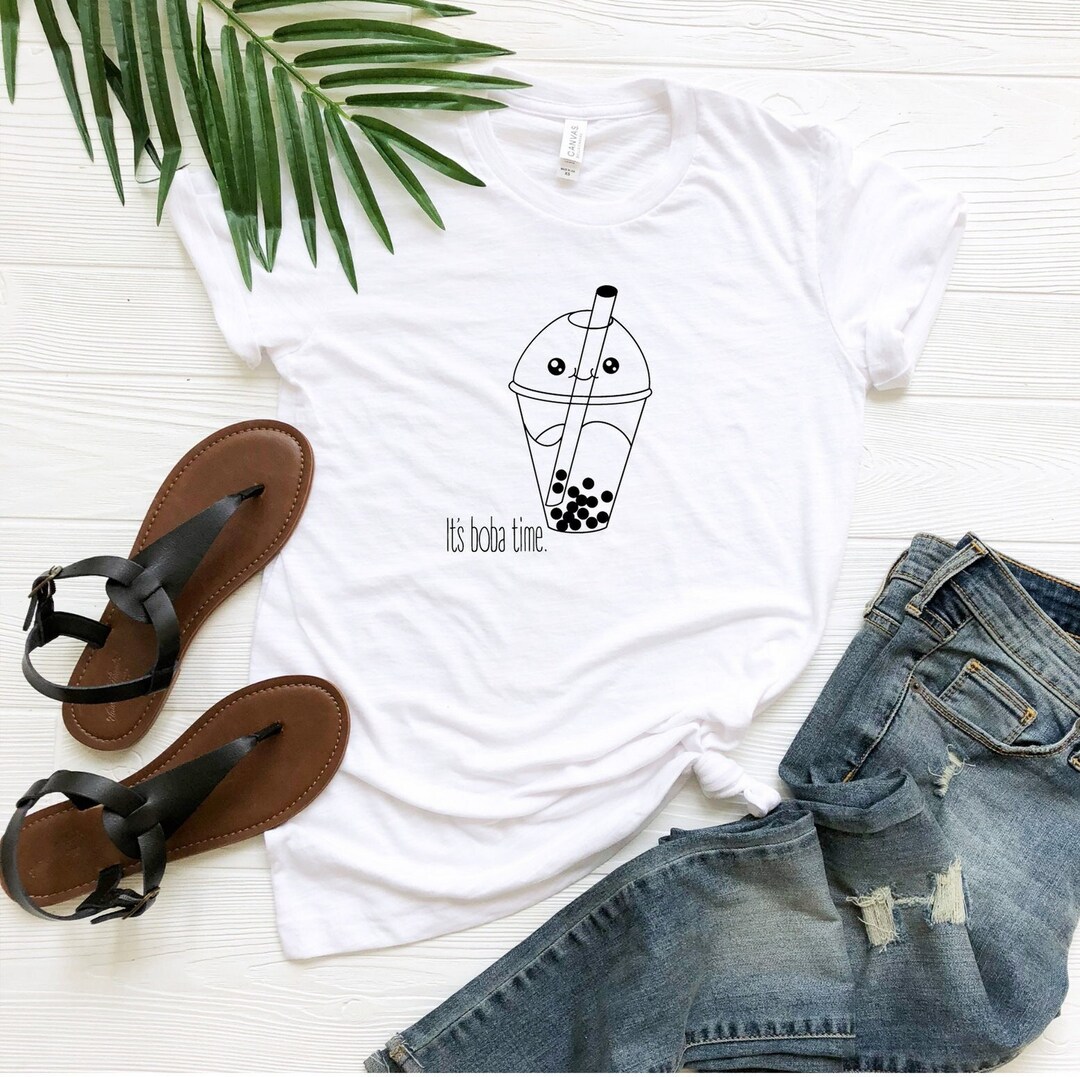 It is Boba Time Shirt, Boba Time T-shirt, Bubble Tea Shirt, Boba Tea ...