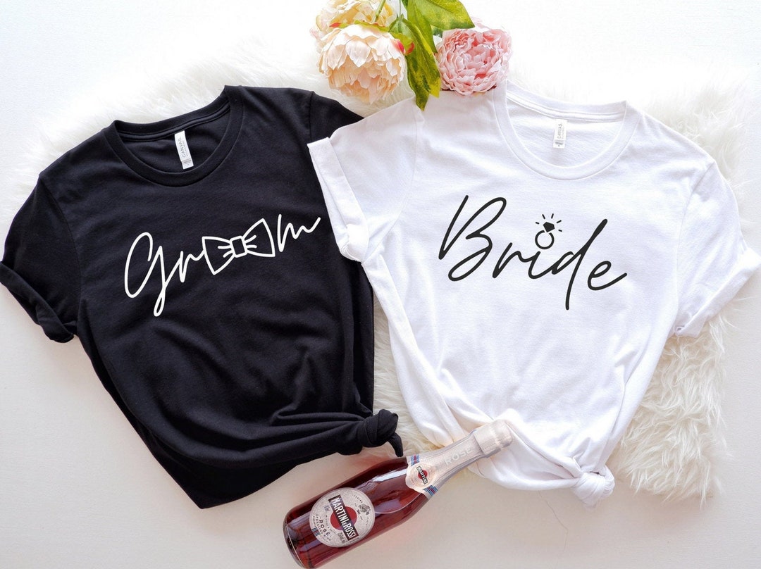 Groom Bride Shirt, Bride and Groom Shirts, Wedding Shirts, Bride Groom ...