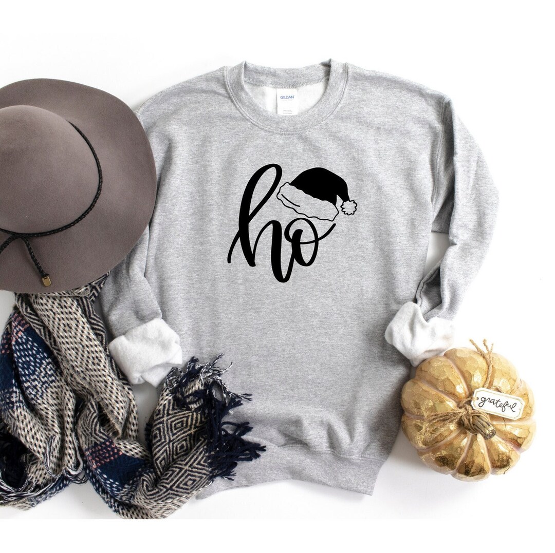 Christmas Ho Sweatshirt, Ho Ho Ho Sweater, Christmas Hoodie, Santa Ho ...