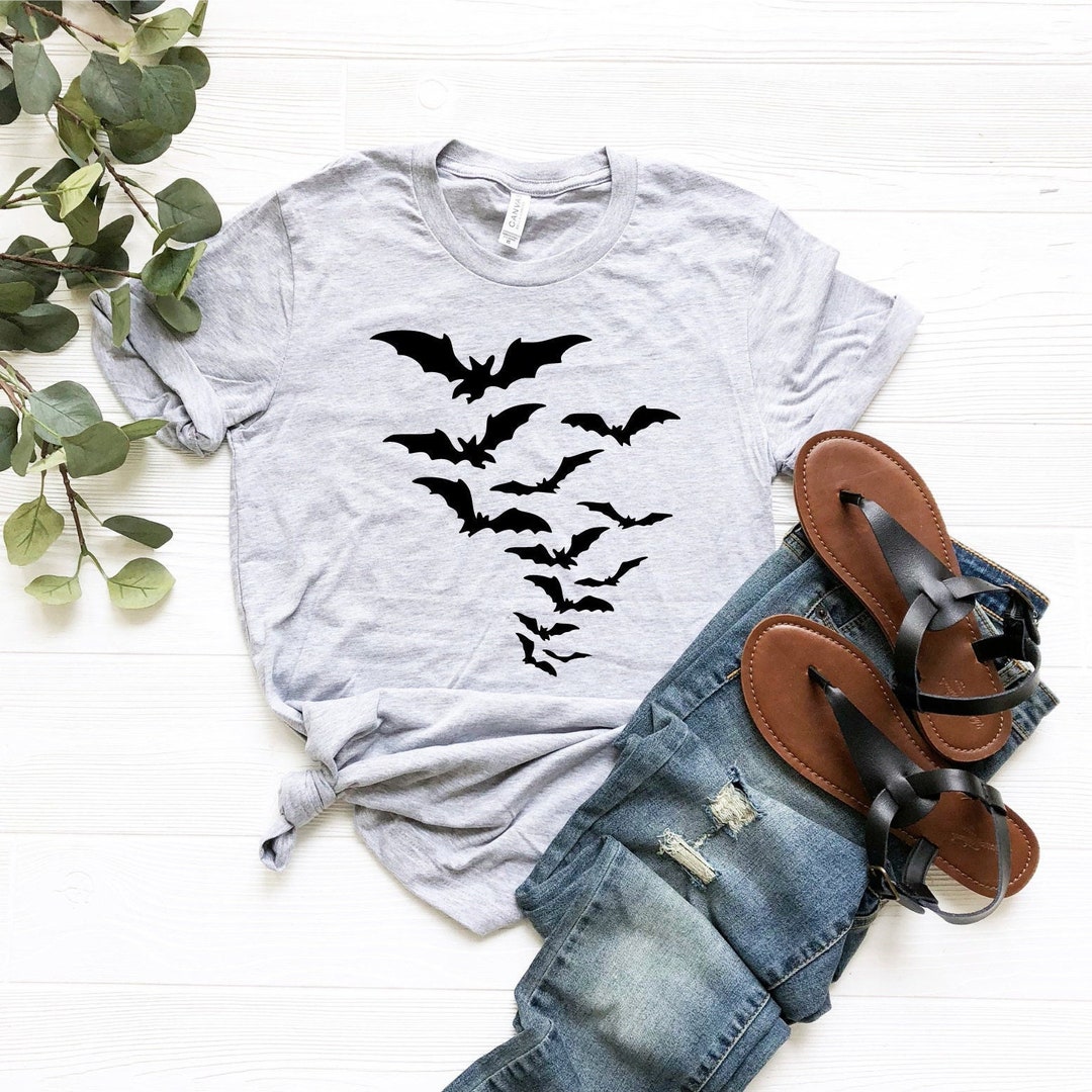 Halloween Bats Shirt, Flying Bats T-shirt, Bat Shirt, Halloween Party ...