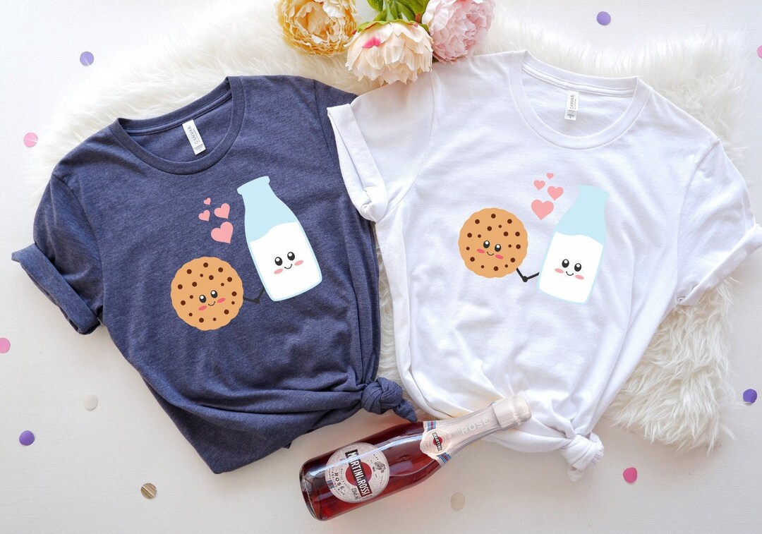 Cookie and Milk Couple Matching Shirts, Cookie and Milk T-shirt, Funny ...