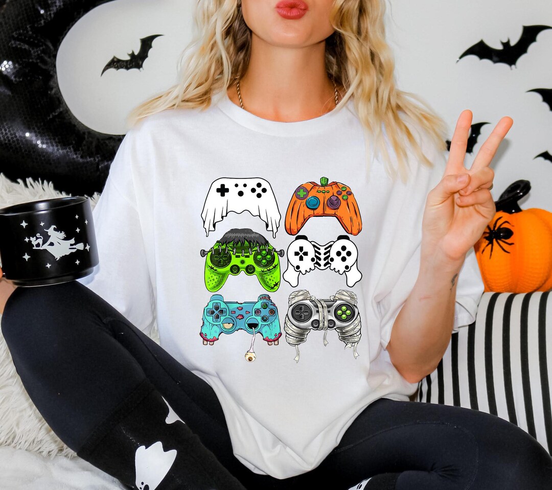 Zombie Gaming Controller Shirt, Halloween Gaming Controller T-shirt ...