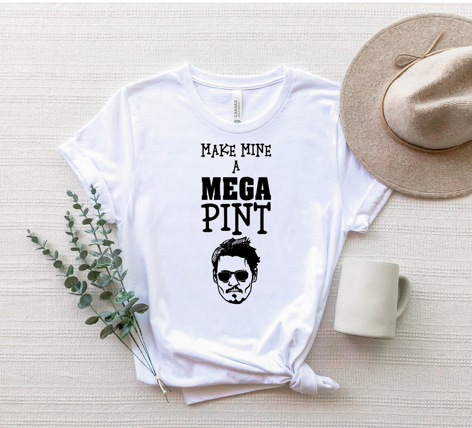 Make Mine A Mega Pint Shirt Mega Pint Johnny Depp T-shirt | Etsy